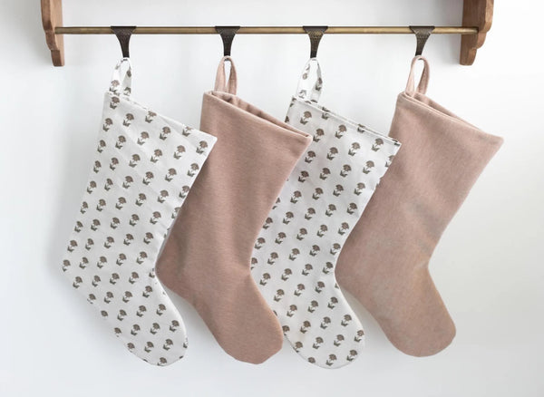 Handmade Christmas Stocking • Block Print Christmas Stocking • Vintage ...