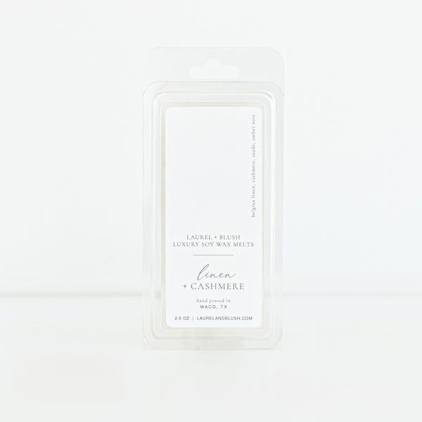 Cashmere and Linen Wax Melt - Laurel & Blush