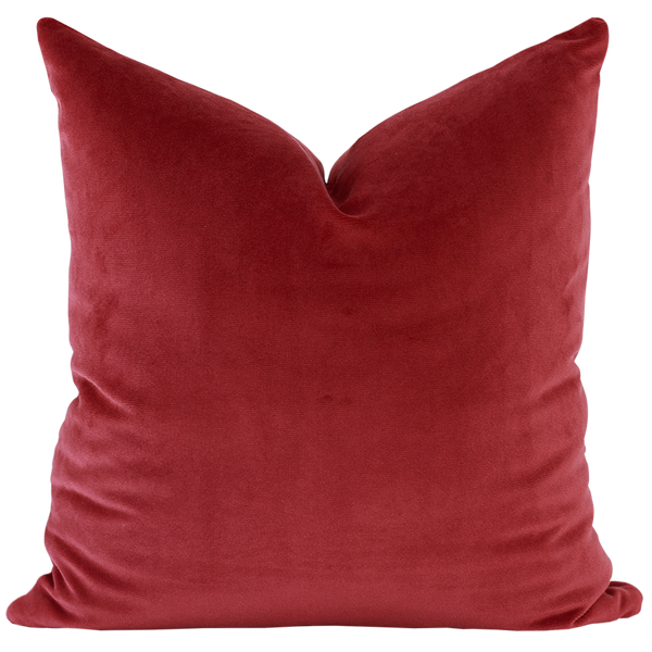 Red Velvet Throw Pillow Cover - Laurel and Blush